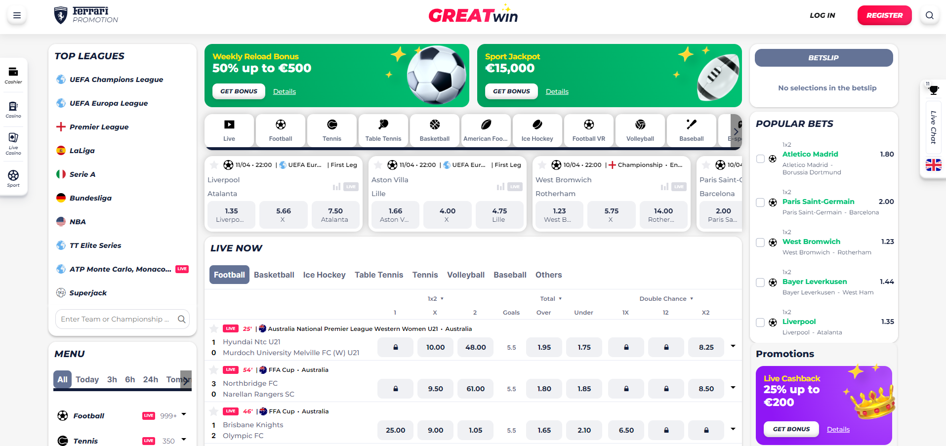 GreatWin Casino and Sportsbook Great Win